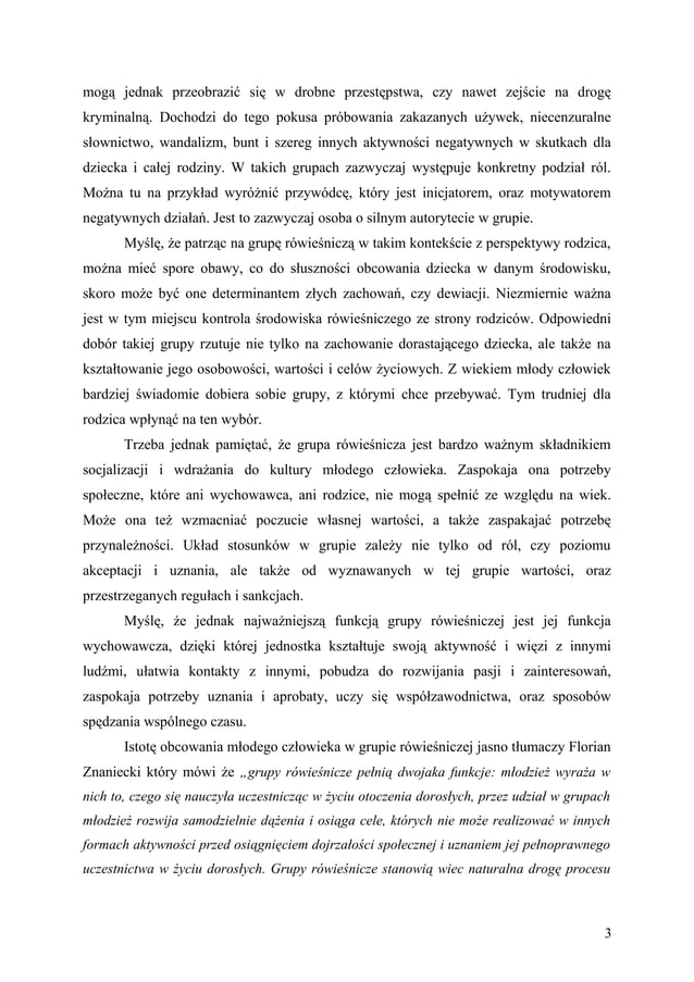 Magdalena M. esej | DOC | Parenting Teens | Parenting