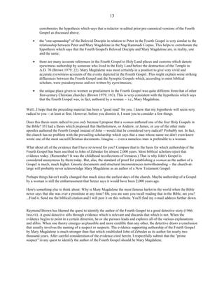 Magdalene, author of the 4th Gospel? | PDF