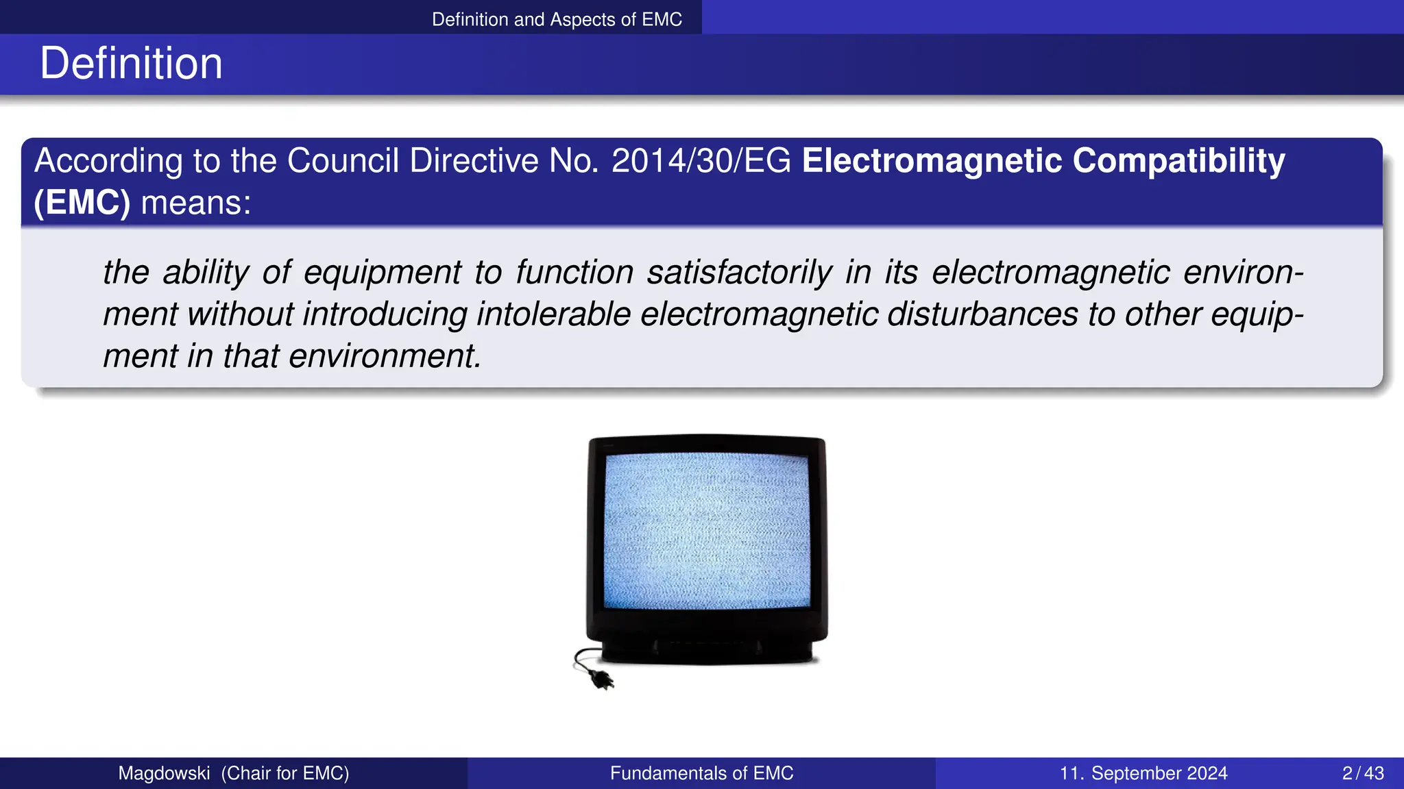 Fundamentals of Electromagnetic Compatibility (Slides for the EMC Boot ...
