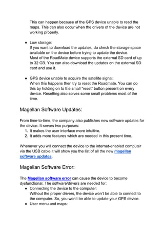 Magellan map update | Magellangps Com Issues | PDF
