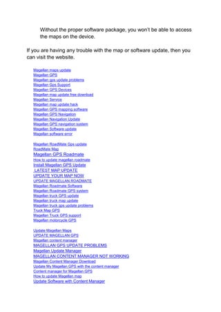 Magellan map update | Magellangps Com Issues | PDF