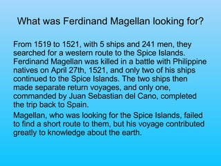 Ferdinand Magellan Exploration Timeline