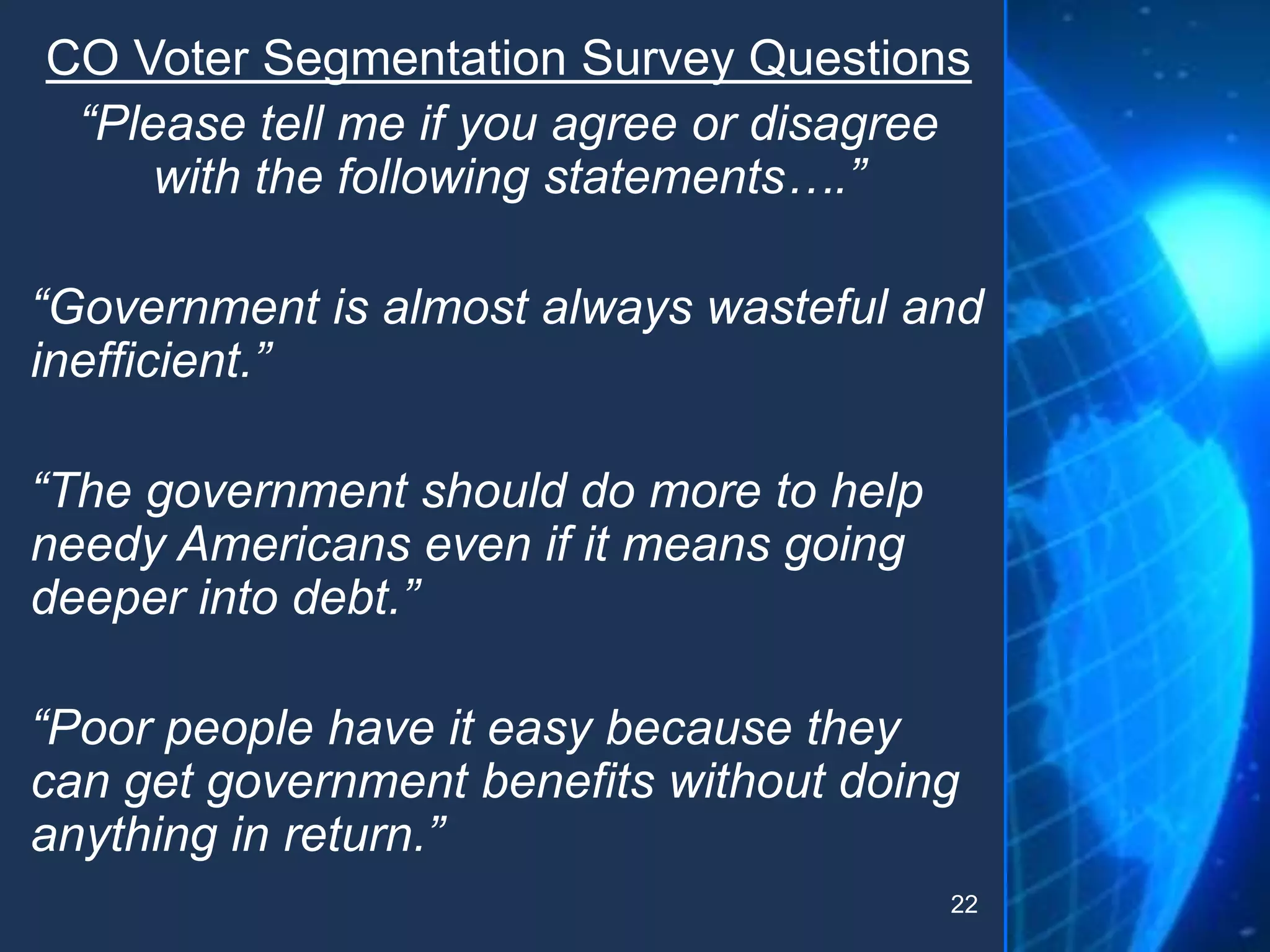 Magellan Strategies Colorado Voter Segmentation Overview 052114 | PPT