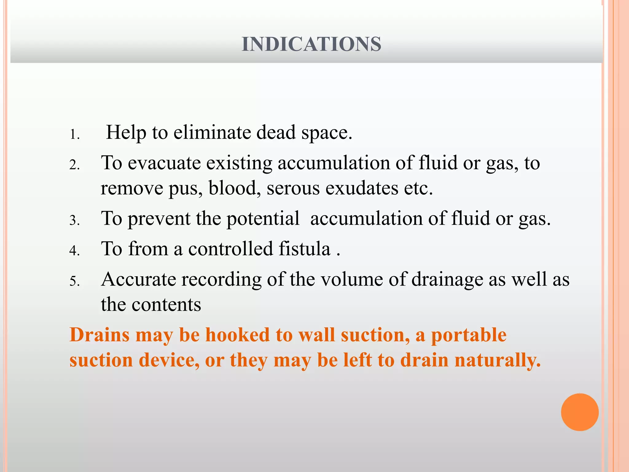 Magement of dead space and suction drains | PPTX