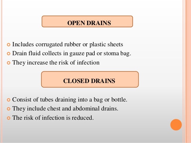 Magement of dead space and suction drains