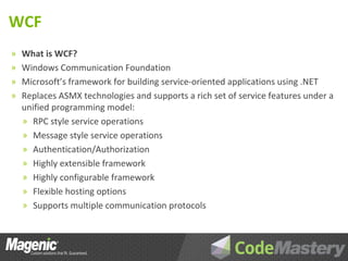 Session 1 Shanon Richards-Exposing Data Using WCF | PPT