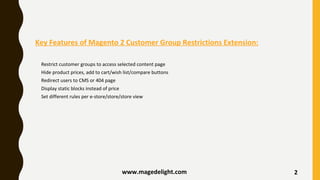 Restrict Visitors using Magento 2 Customer Group Restriction Extension | PPT