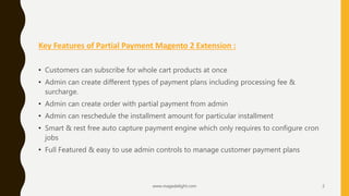 Pay the amount in installments - Magento 2 Partial Payment Extension | PPTX