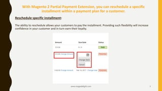 Pay the amount in installments - Magento 2 Partial Payment Extension | PPTX
