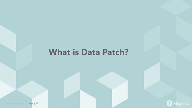 Magento 2.3 Schema and Data Patches | PPT
