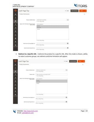 Magento 2 Catalog Permissions Extension by IToris inc. | PDF