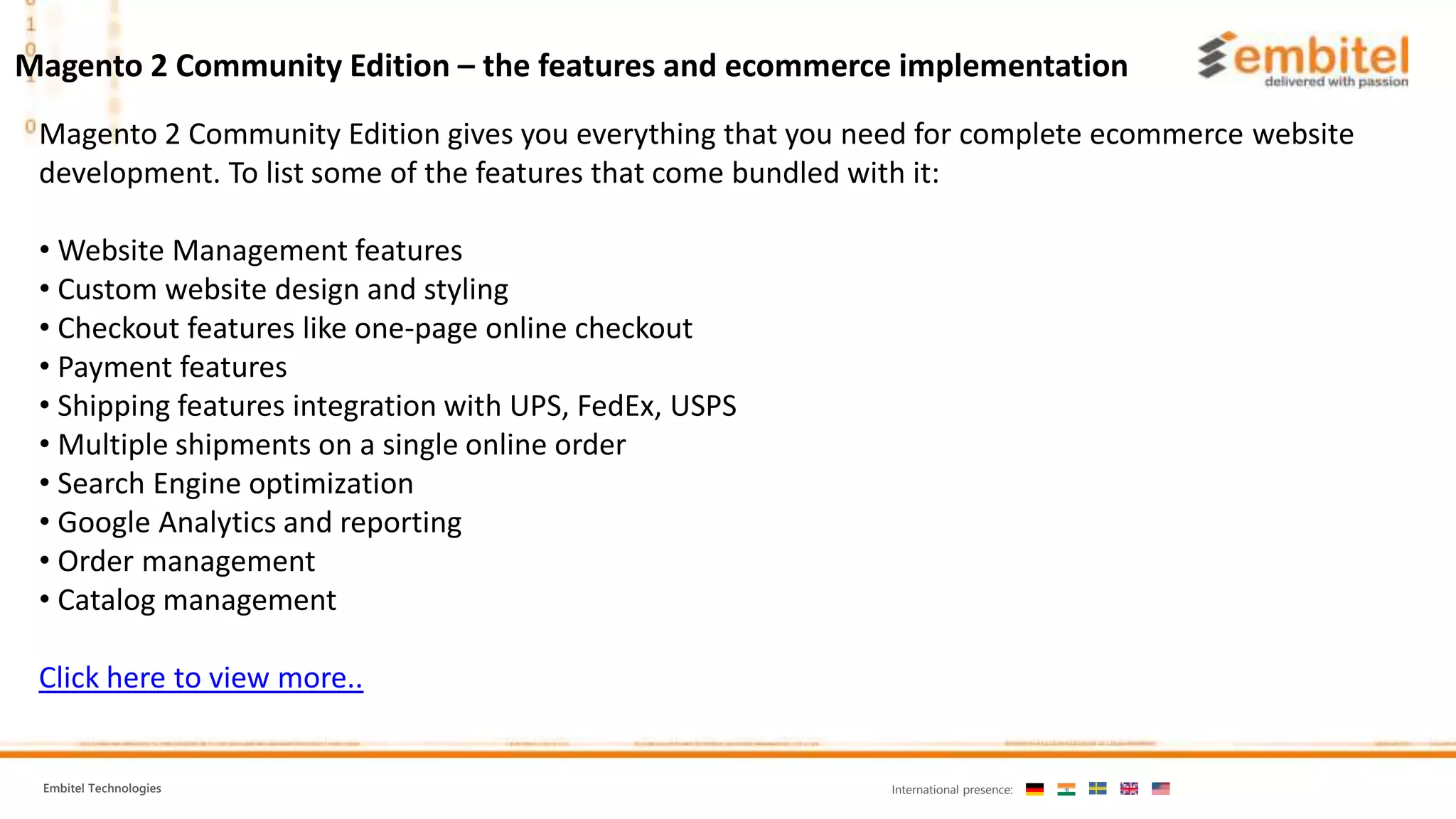 Magento 2 Community Vs Enterprise Edition Comparison | PPT
