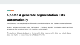 Magento 2 Customer Segment | PPT