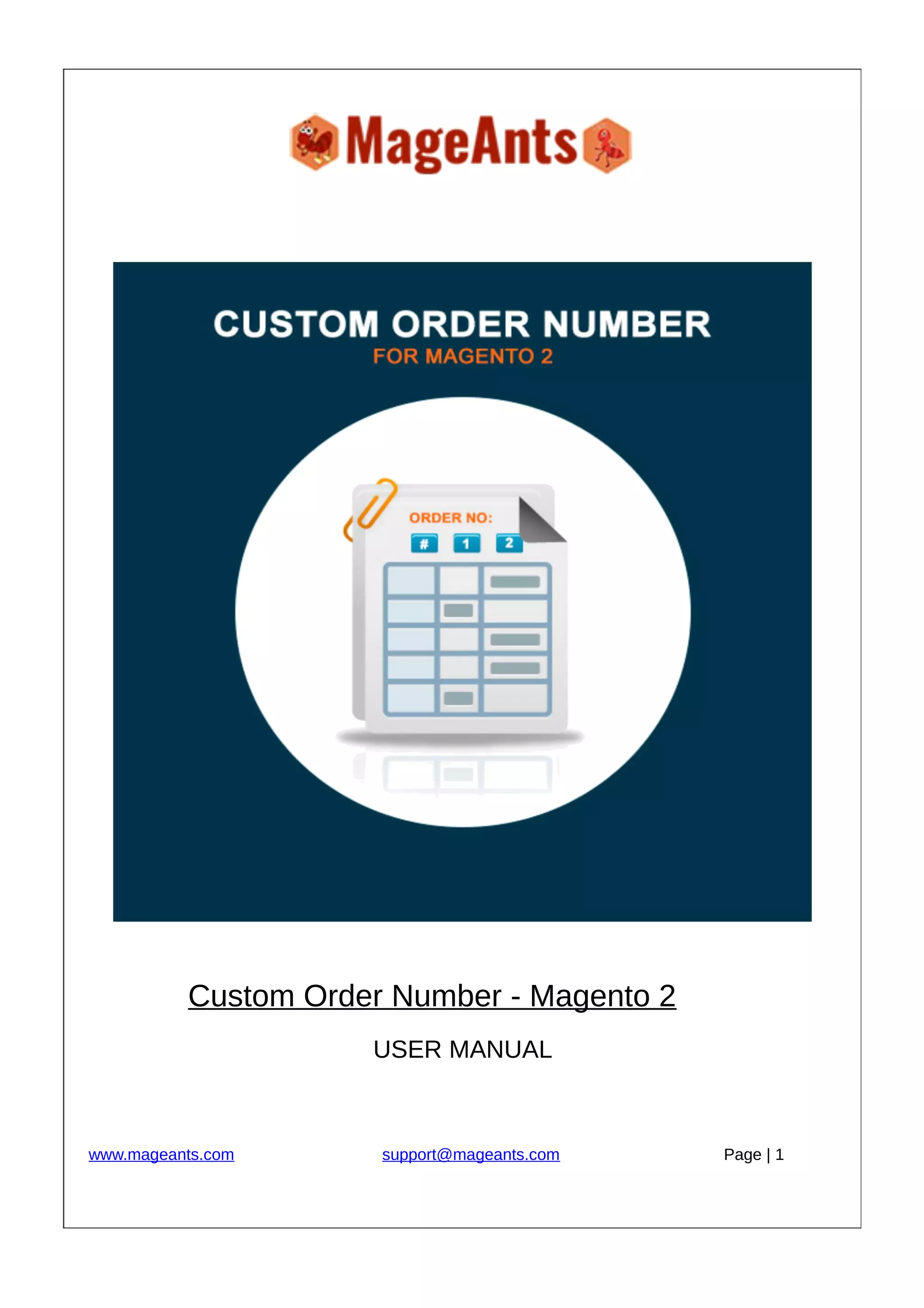 Magento 2 custom order number | PDF