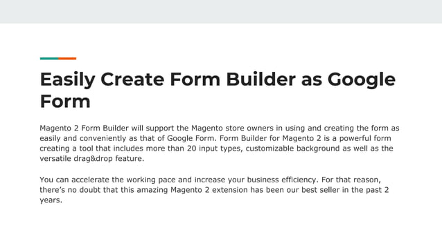 FORM BUILDER FOR MAGENTO 2 | PPT