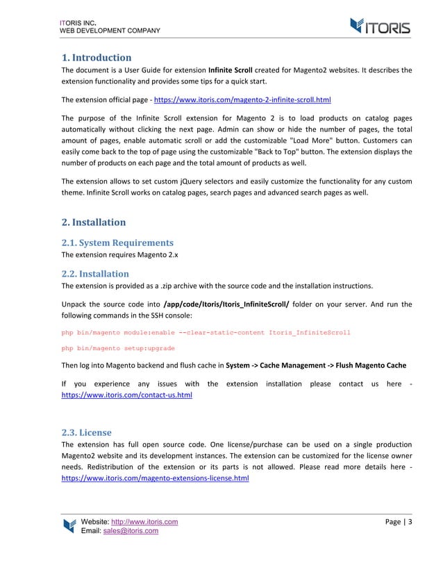 Magento 2 Infinite Scroll Extension By ITORIS INC | PDF