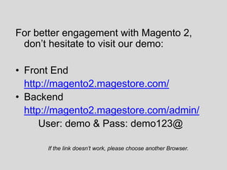 Magento 2 looks like. | PPT