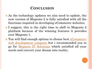 Magento 2 Migration - features & demography 2018 | PPT