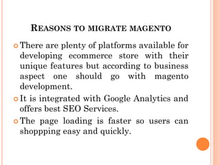 Magento 2 Migration - features & demography 2018 | PPT