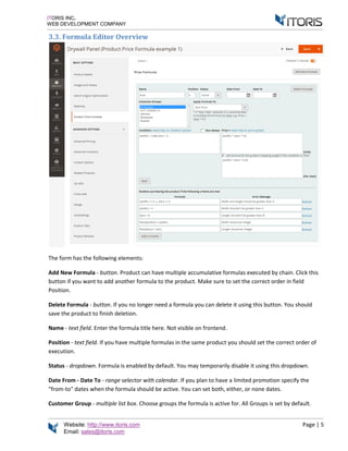 Magento 2 Product Price Formula Extension by IToris inc. | PDF