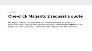 Magento 2 Request For Quote | PPTX