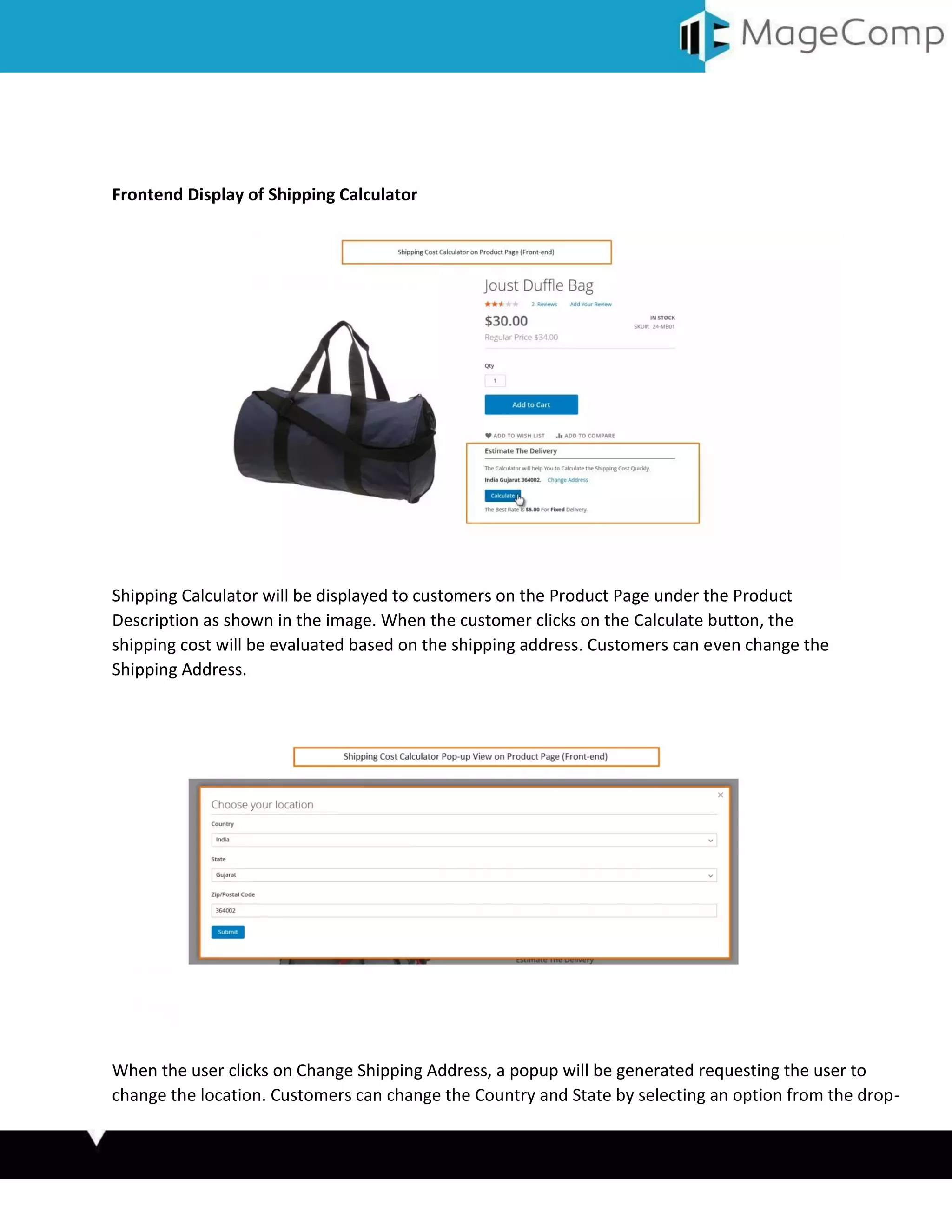 Magento 2 Shipping Calculator Extension | PDF