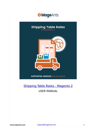 Magento 2 shipping table rates | PDF