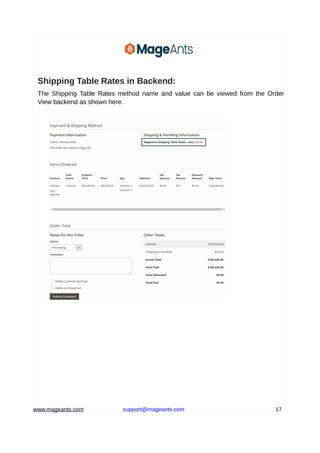 Magento 2 shipping table rates | PDF