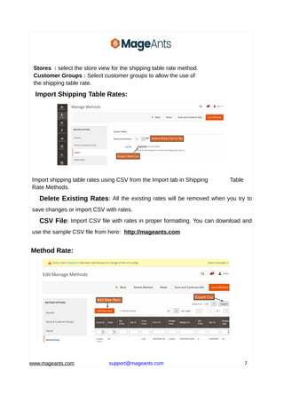 Magento 2 shipping table rates | PDF