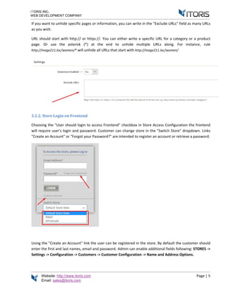 Magento 2 Store Login Access Permissions Extension by IToris Inc. | PDF