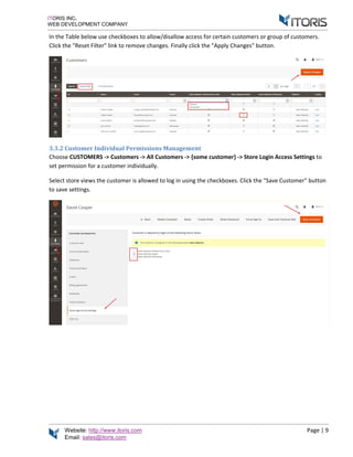 Magento 2 Store Login Access Permissions Extension by IToris Inc. | PDF