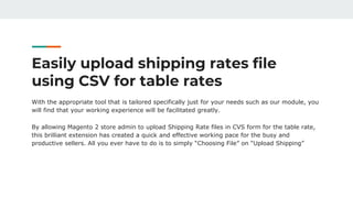 Magento 2 Table Rate Shipping | PPT