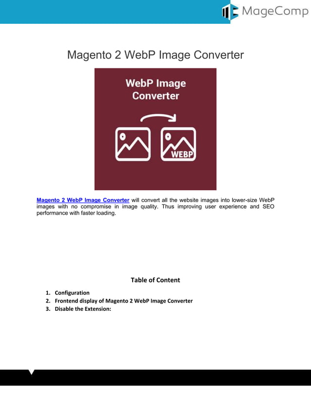 Magento 2 WebP Image Converter Extension | PDF | Web Development | Internet