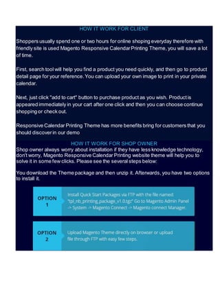 Magento calendar responsive printing website theme | DOCX | Web Design and HTML | Internet