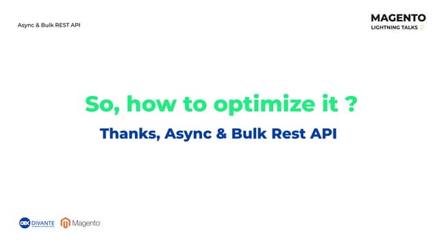 Async & Bulk REST API new possibilities of communication between ...