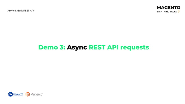 Async & Bulk REST API new possibilities of communication between ...