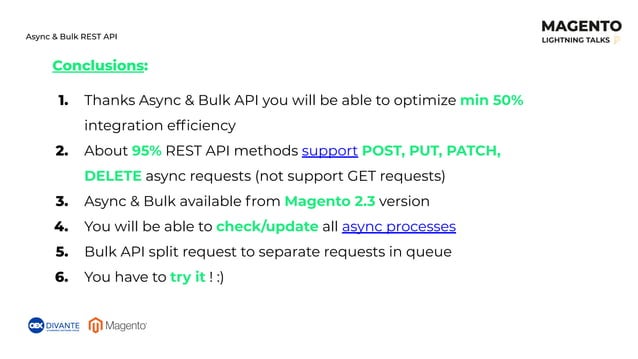 Async & Bulk REST API new possibilities of communication between systems | PPT