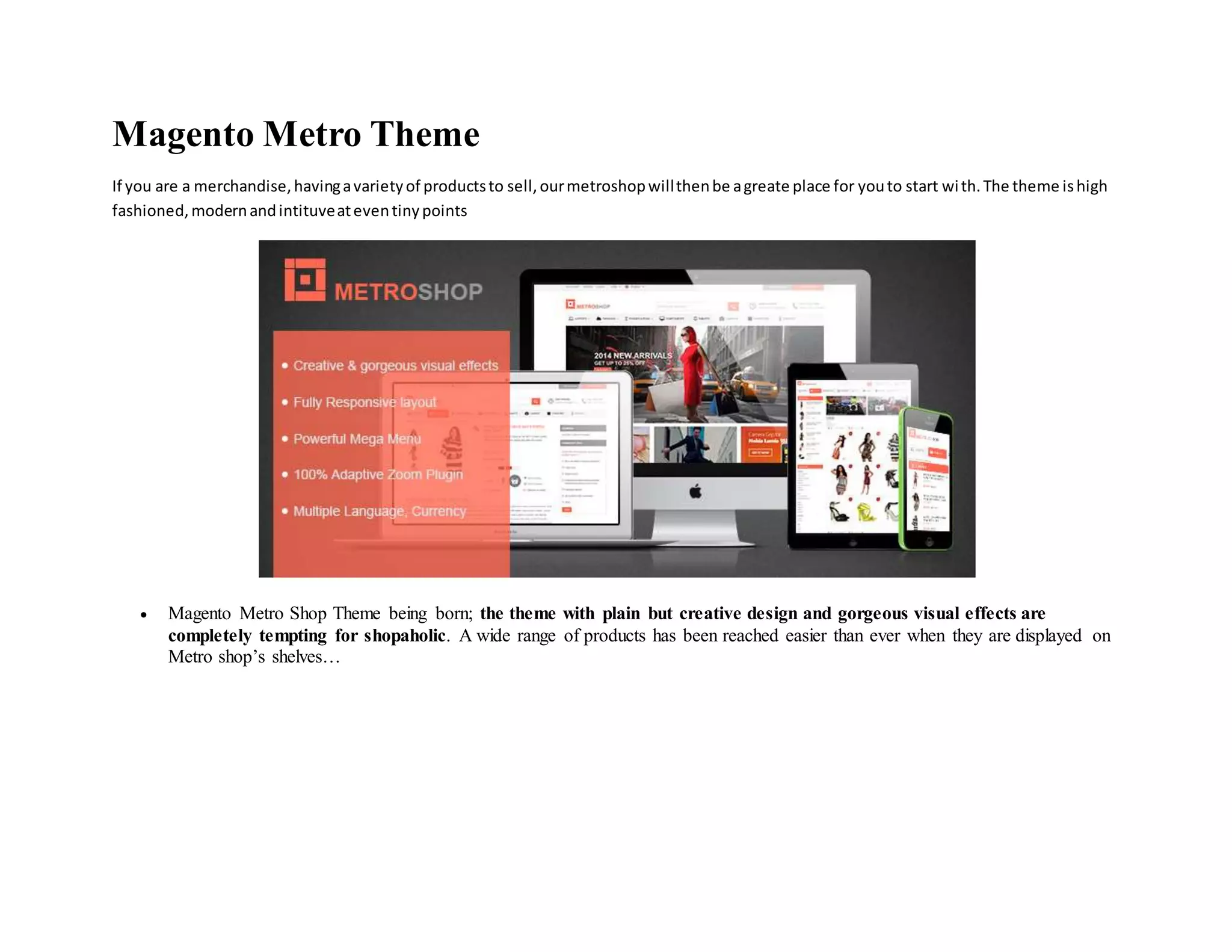 Magento metro theme | PPT