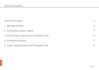 Magento Orders Export and Import User Manual | PPT