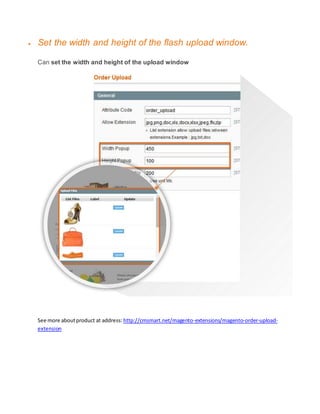 Magento order upload extension | PDF