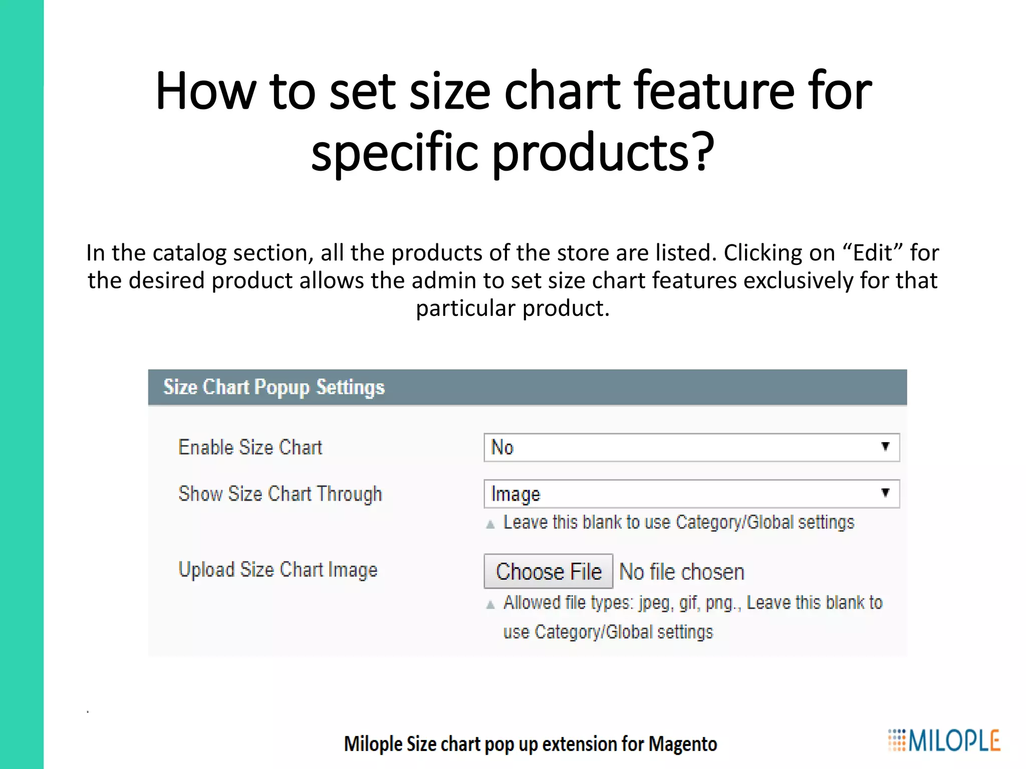 Magento size chart pop up extension: User Guide | PPTX
