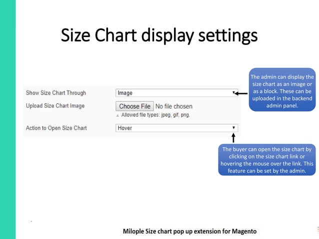 Magento size chart pop up extension: User Guide | PPTX