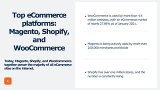 Magento Vs Shopify Vs WooCommerce: Which is the best eCommerce platform? | PPT