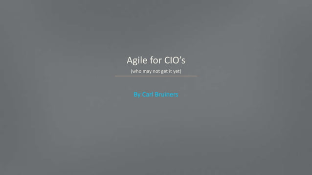 Agile for CIOs | PPT