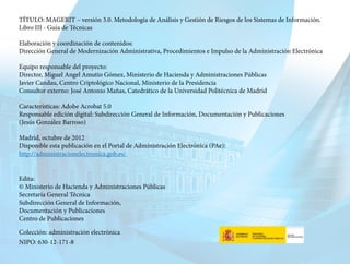 Magerit v3 libro3_guia de tecnicas_es_nipo_630-12-171-8 | PDF
