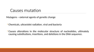 Mutagens types molecular biology mutagens | PPTX