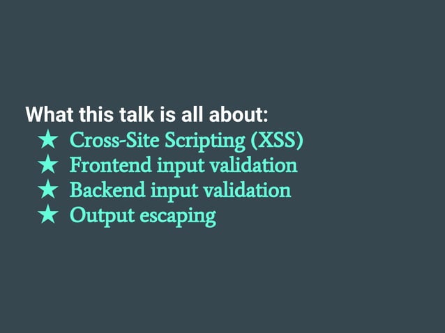 Secure input and output handling - Mage Titans Manchester 2016 | PPT