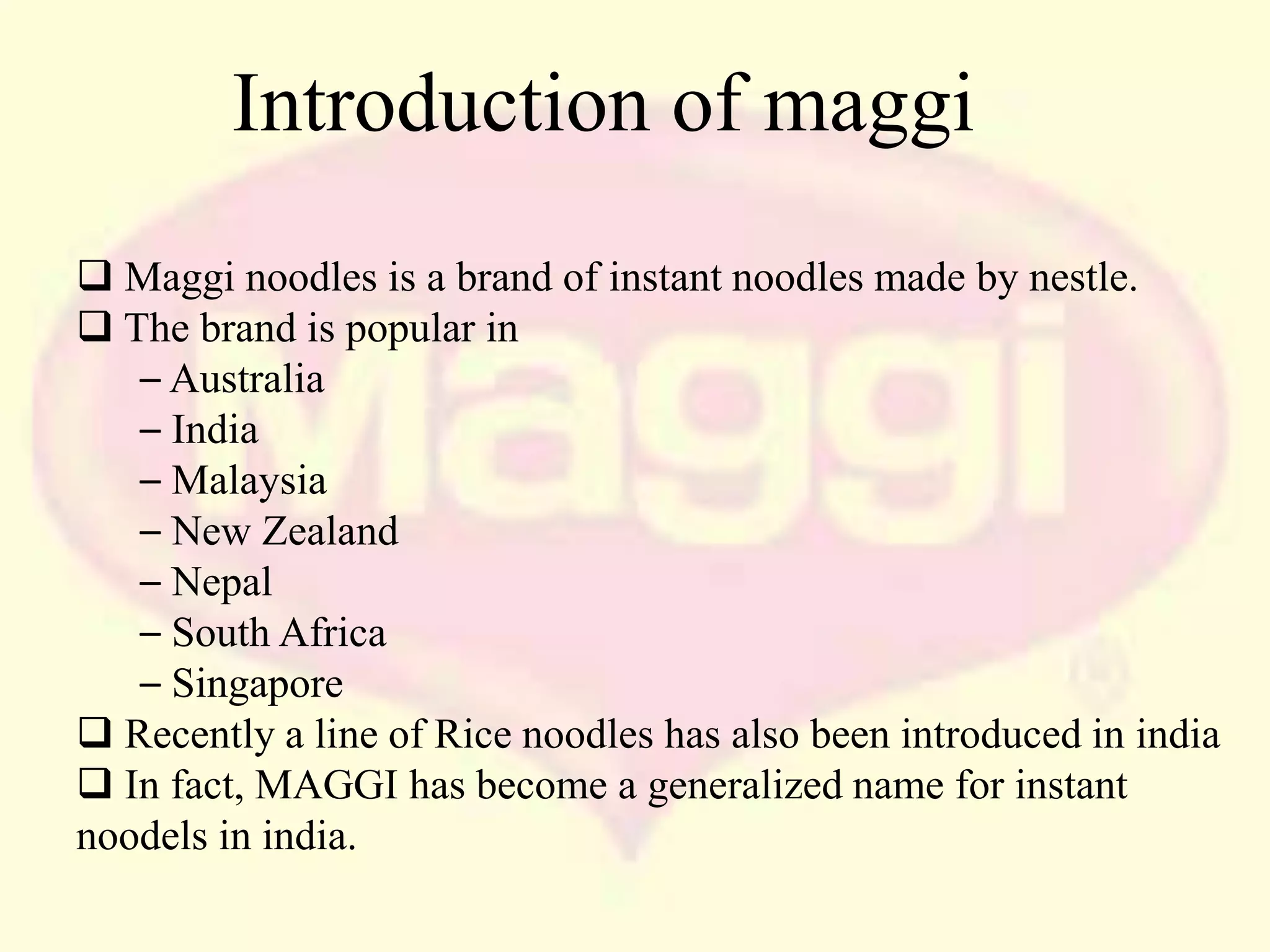 Maggi | PPT