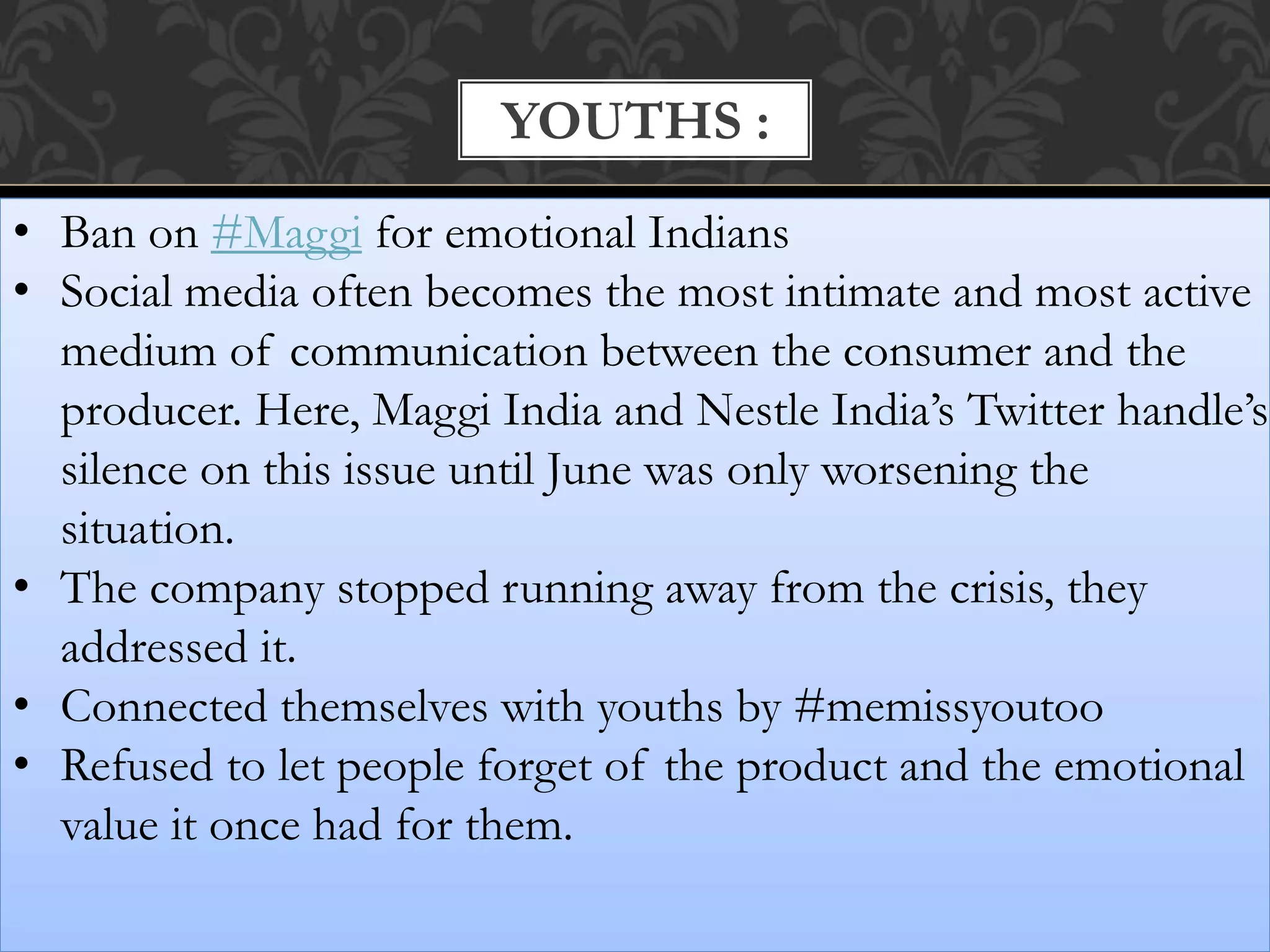 A case study on Maggi crisis | PPTX