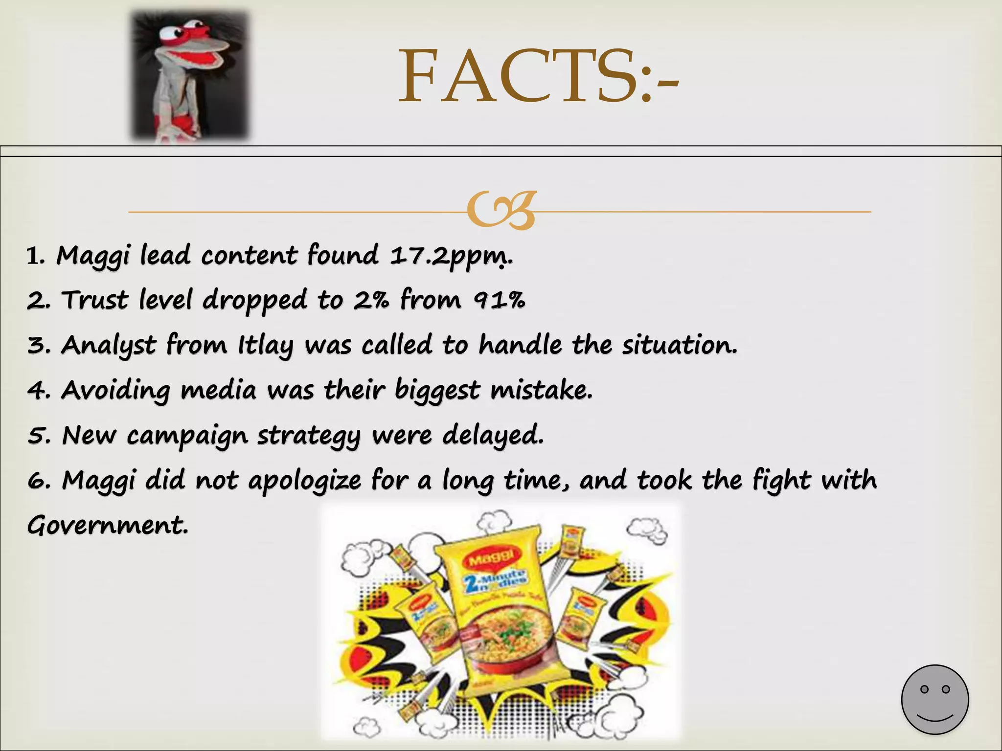 A case study on Maggi crisis | PPTX